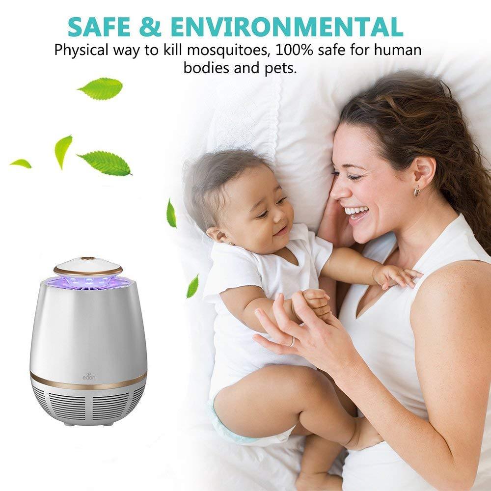 C&L Edon Elegant White Color Bug Zapper, USB Powered Non-toxic UV LED ...