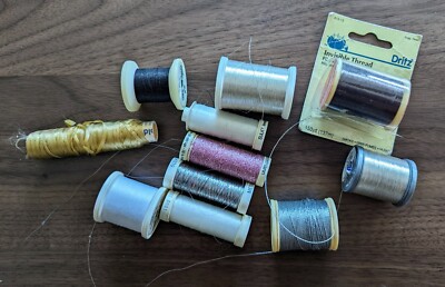 Lot of 11 Sewing Thread Spools - Embroidery - Madeira Metallic Sulky ...