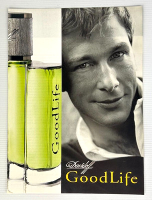 1998 DAVIDOFF GOOD LIFE Mens Cologne Vintage PRINT AD Art Deco Original ...