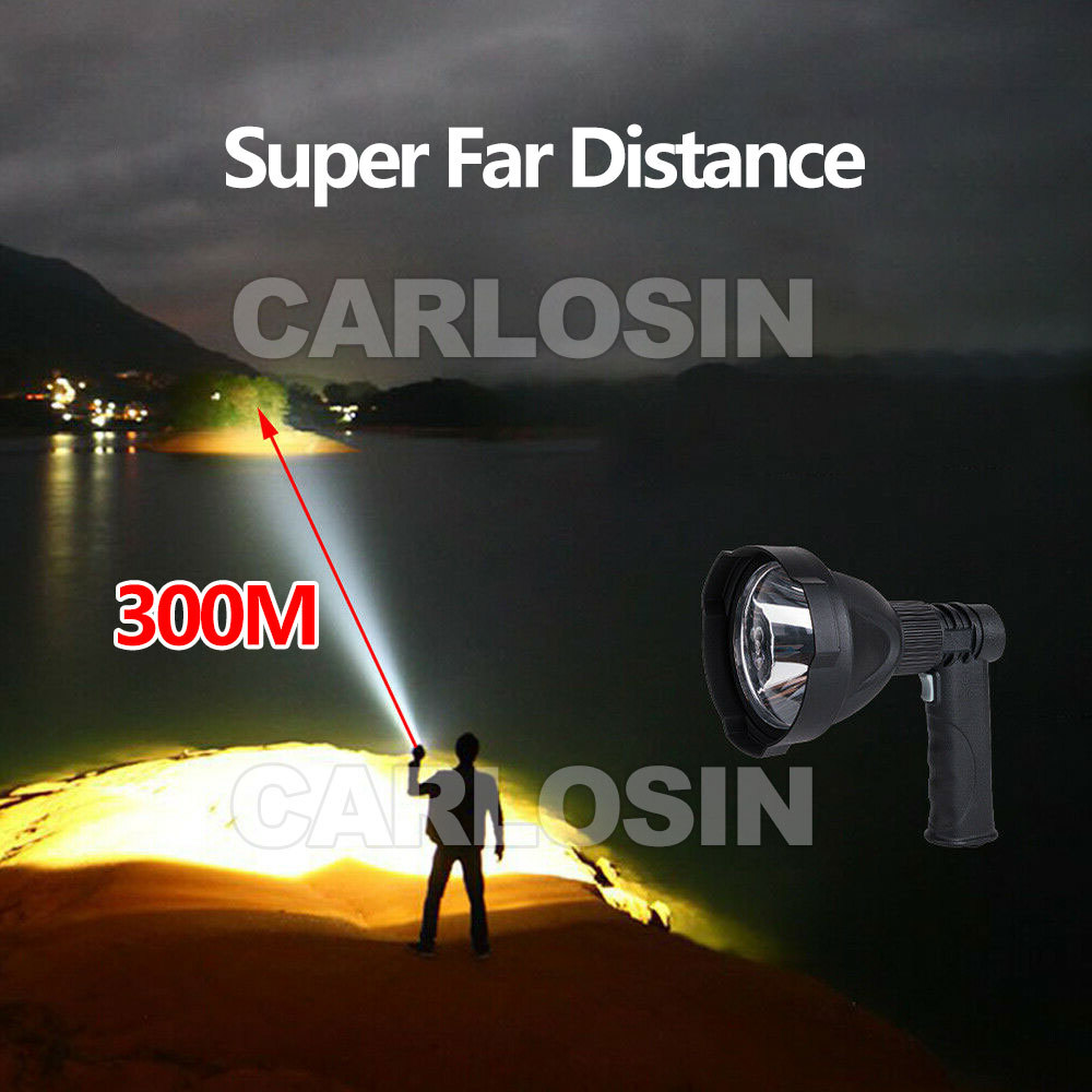 LED Handheld Spotlight Rechargeable Camping Hunting Flashlight Torch ...