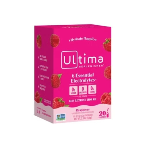 Ultima Replenisher Electrolyte Vegan Drink Mix Raspberry Pack - 2.3oz ...