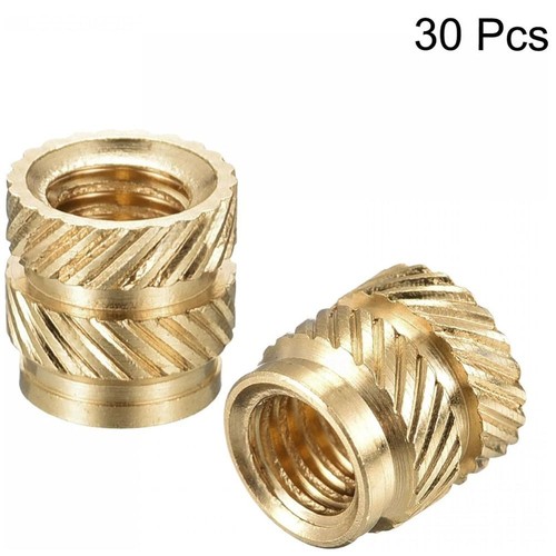 30 Pcs M4 M5 M6 Knurled Insert Nuts Multi Sizes Embedment Nut Brass ...