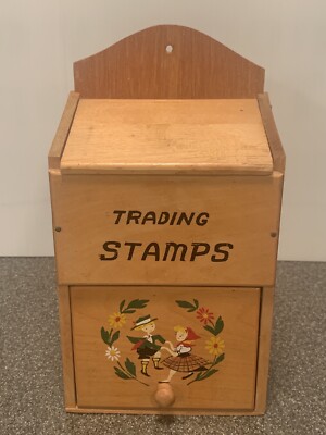Vintage Premium Food Store Trading Stamps & Wood Stamp Keeper Box | eBay