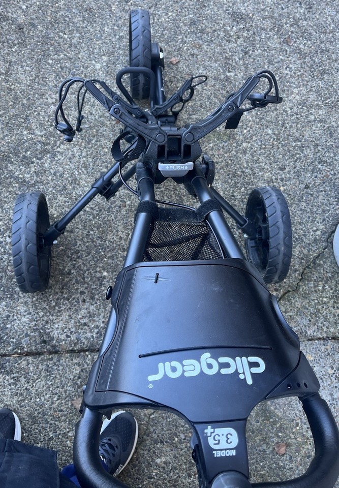 Clicgear 3.5 Plus Golf Pull Push Cart Black, 3-Wheel, Brake, Folding | eBay