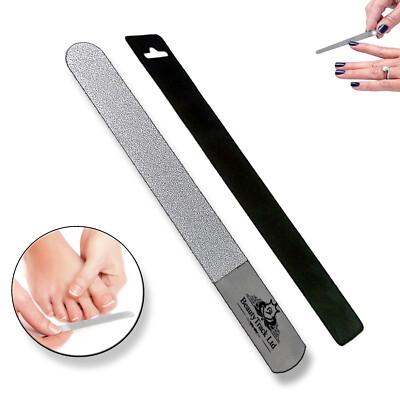 Diamond Nail Files 6.0" Professional Metal Nail File Double Sided ...