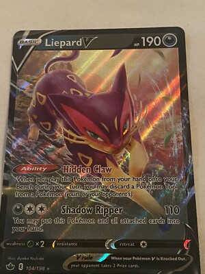 Liepard V 104/198 - Chilling Reign - Half-Art Rare Pokemon TCG - Pack ...