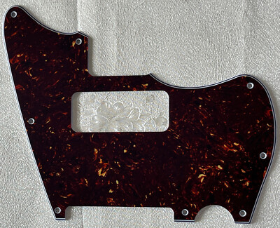 Custom For Jazzcaster Telemaster Hybrid With P90 Guitar Pickguard Brown ...