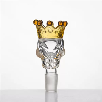 Glass Funnel Bowl Glass Slide Bowl Skull Bowl with Crown 14mm male ...