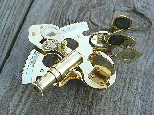 Collectible Vintage Brass Sextant Marine Working Table Top Nautical ...