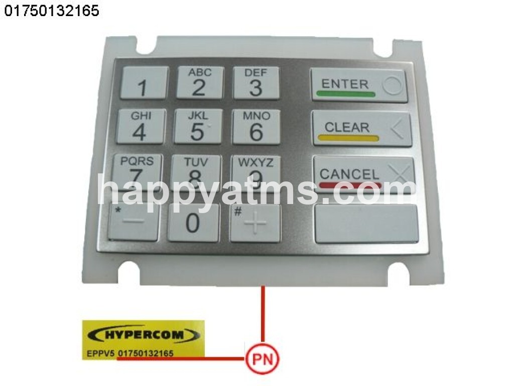Wincor Nixdorf Keyboard V5 EPP USA Reverse -PC PCI PN: 01750132165 ...