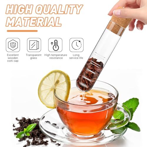 6 Pcs Glass Tea Infuser Glass Strainers with Cork Lid Reusable Glass Diffuser... | eBay