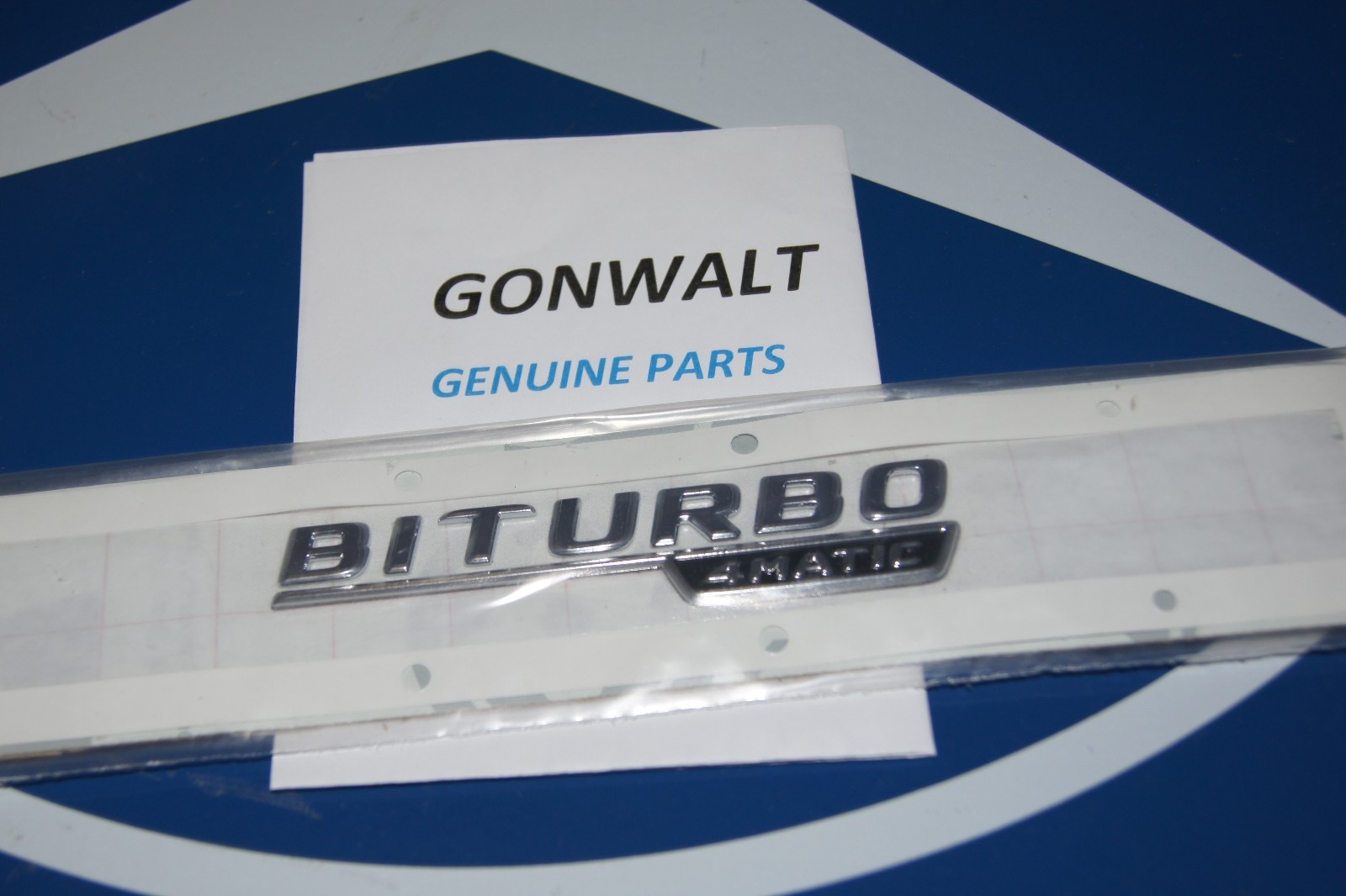 Mercedes Benz Genuine Front Fender Badge Emblem Nameplate Biturbo ...