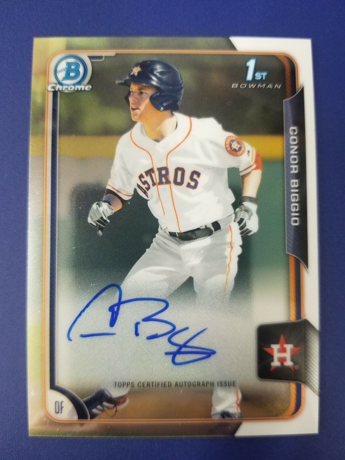 Conor Biggio 2015 1ST BOWMAN CHROME ROOKE RC AUTO #BCA-CBI HOUSTON ...