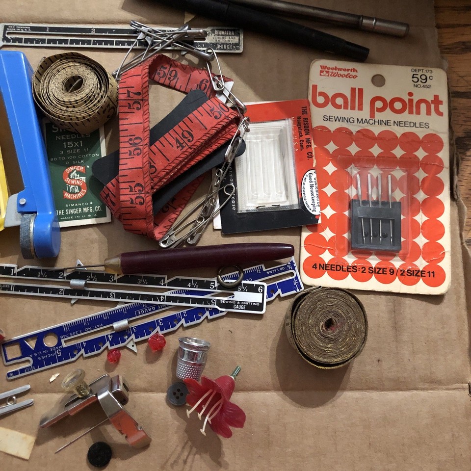 Junk Drawer Assorted Sewing Machine & Sewing Supplies Random Lot ! LOOK ...