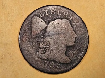 1795 Liberty Cap Large Cent - Plain Edge (S-76b) - US 1c Copper Coin # ...