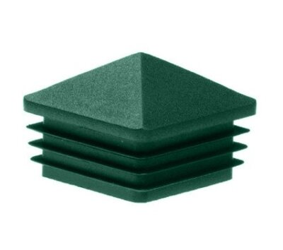 10x Pfostenkappen Pyramide 70x70 mm Quadratisch Grün Kappe Kunststoff ...