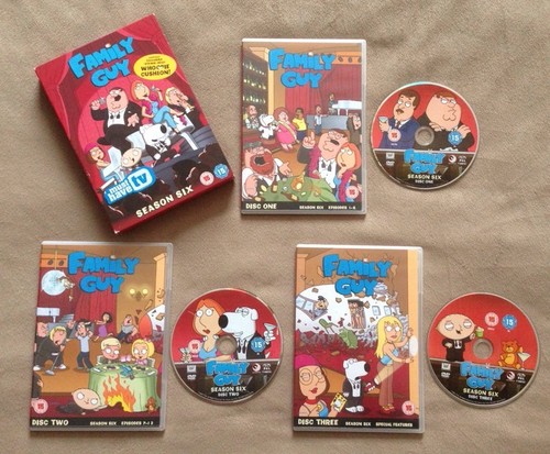 FAMILY GUY - COMPLETE SIXTH SEASON SIX SERIES 6 - DVD BOX SET Inc OUTER ...