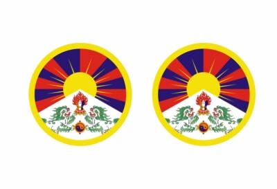 2X Round Sticker Tibet Tibetan Flag Badge | eBay