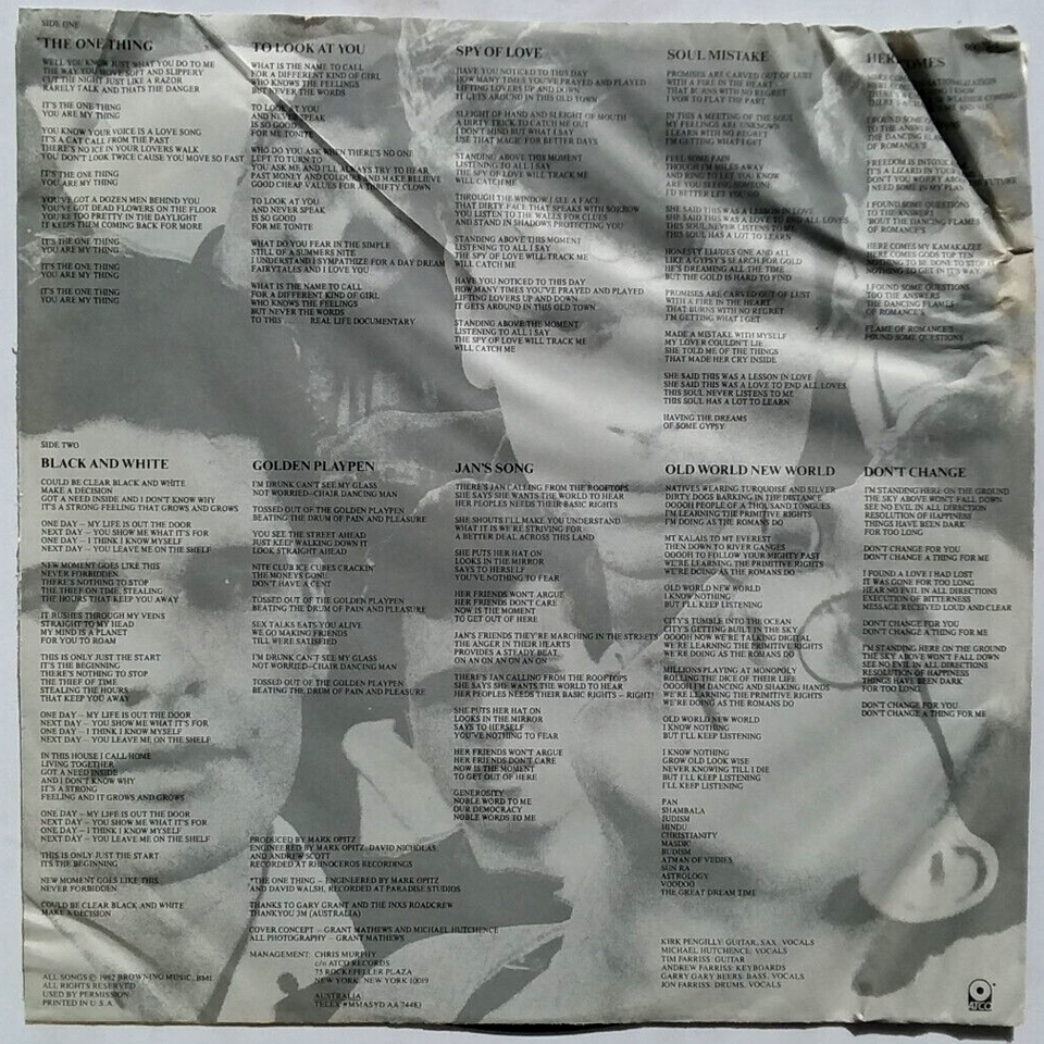 INXS - Shabooh Shoobah -Vinyl LP 1982 ATCO 7 90072-1 1st SHRINK ...