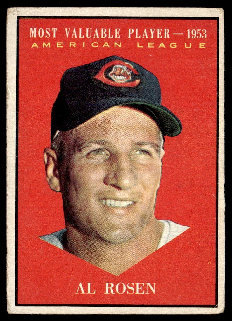 1961 Topps Baseball #474 AL MVP 1953 Al Rosen Cleveland Indians | eBay