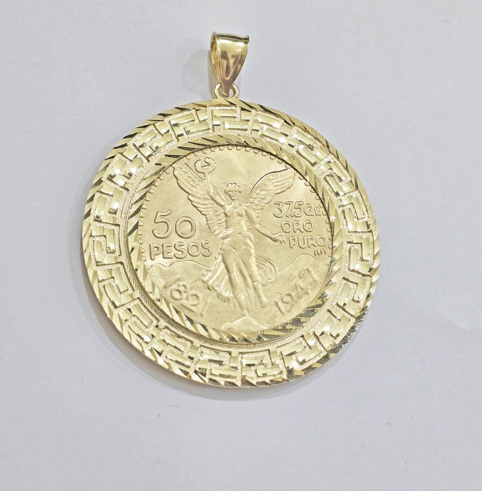 Centenario Coin Solid 10k Yellow Gold 50 Pesos 1947 Mexican Centenaro ...