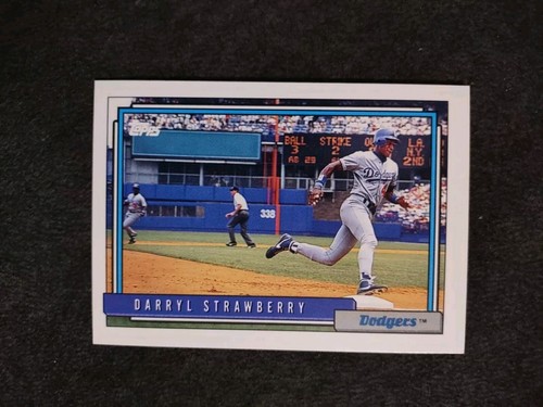 1992 Topps Baseball Card Darryl Strawberry Los Angeles Dodgers #550 | eBay