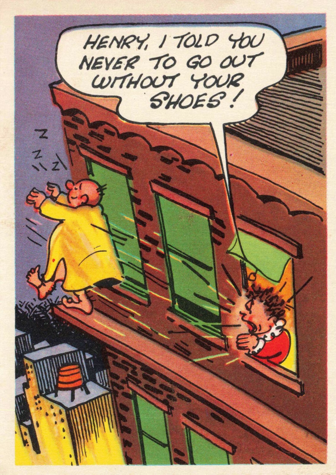 1957 Topps Goofy Series Postcard # 10 Henry I Told You Never to go Out ...