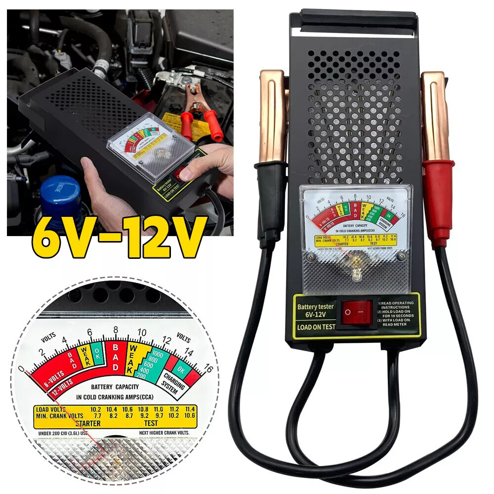 Car Battery Load Tester 6V 12V 100Amp Charging System Checker ...
