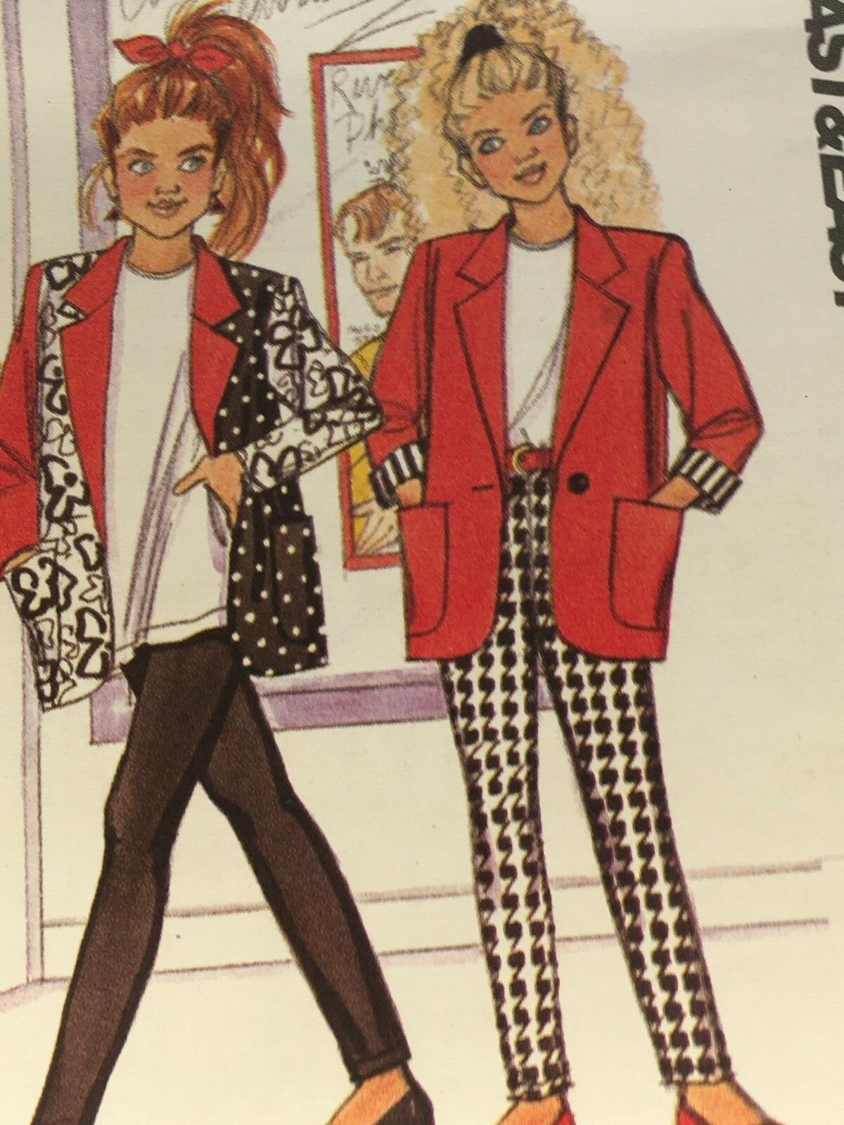 Butterick 6290 Girls BOYFRIEND Jacket Top Pant Skirt Sz 12 14 ...