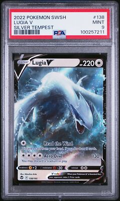 PSA 9 MINT Lugia V 138/195 Silver Tempest Holo Pokemon Card | eBay