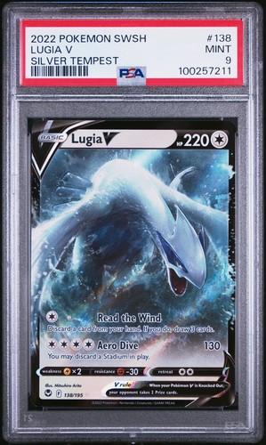 PSA 9 MINT Lugia V 138/195 Silver Tempest Holo Pokemon Card | eBay