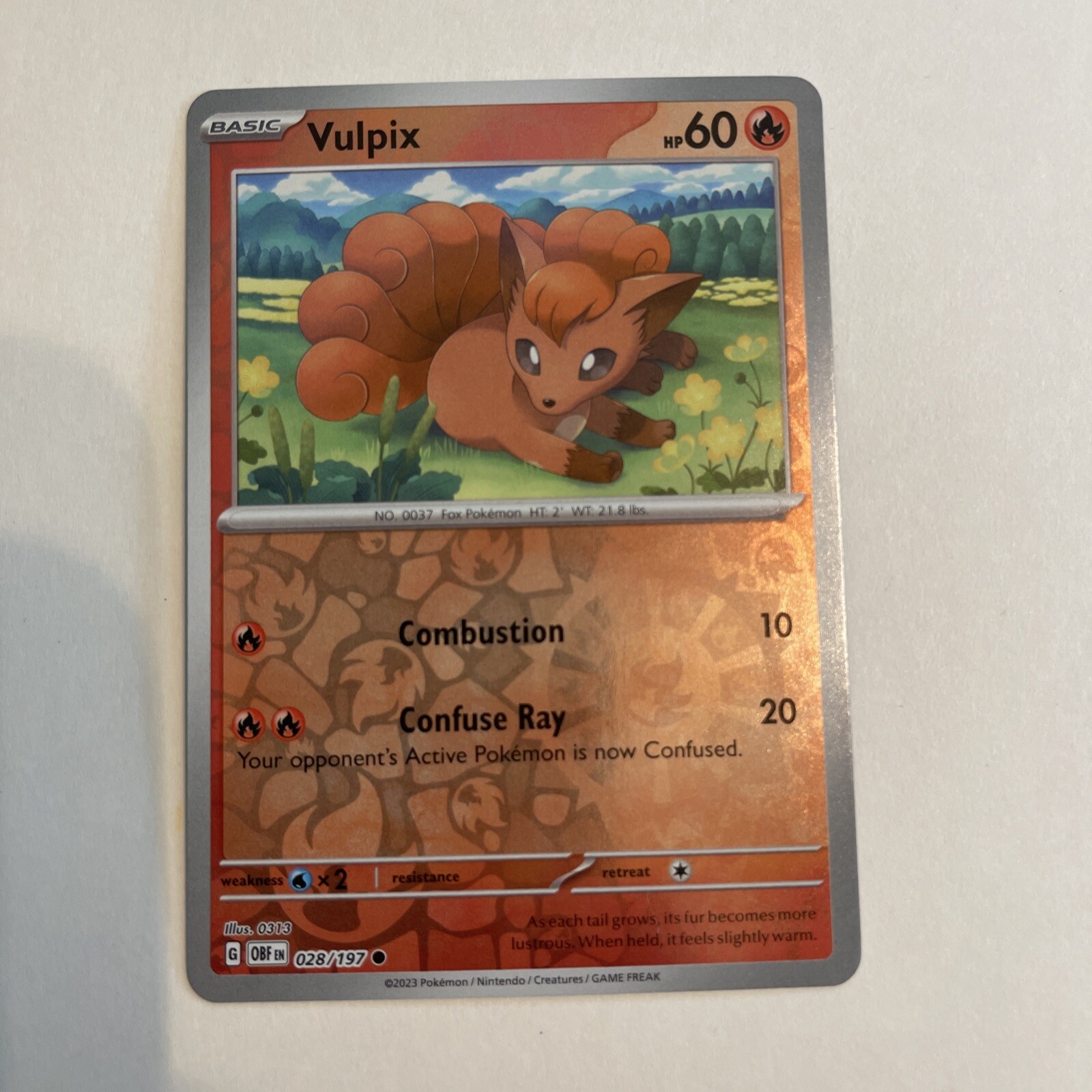 Vulpix 28/197 Obsidian Flames Reverse Holo Pokemon TCG 2023 | eBay