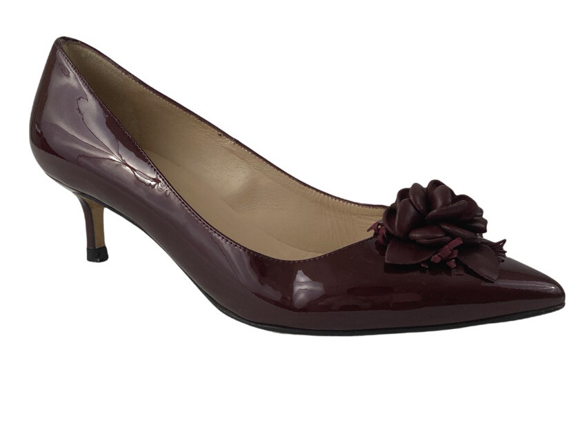 LK BENNETT Burgundy Patent Leather Pumps - Gem