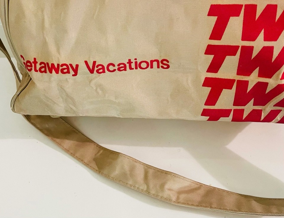 TWA Airlines Travel Bag - Shoulder Style - TWA Getaway Vacations | eBay
