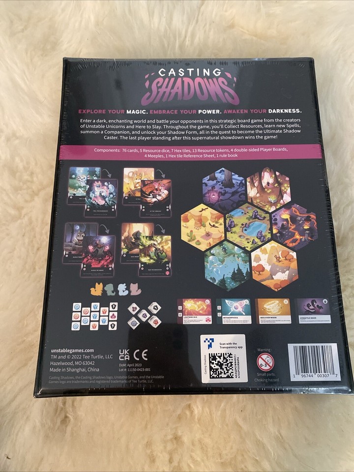NEW in Box! Retail Sealed! Casting Shadows Base Game Unstable Games ...