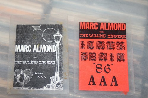 Marc Almond / Soft Cell - 2x Laminated Backstage Pass # 5 - FREE ...