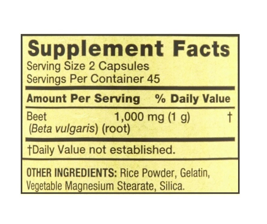 Spring Valley Beet Root Dietary Supplement, 1000 mg, 90 Capsules | eBay