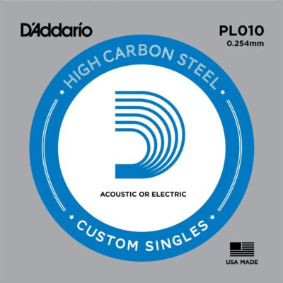 D'Addario PL010 Plain Steel Single Guitar String .010" | eBay