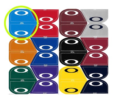 OAKLEY Football Helmet Visor Eye Shield Decals / Stickers - LIGHT BLUE ...