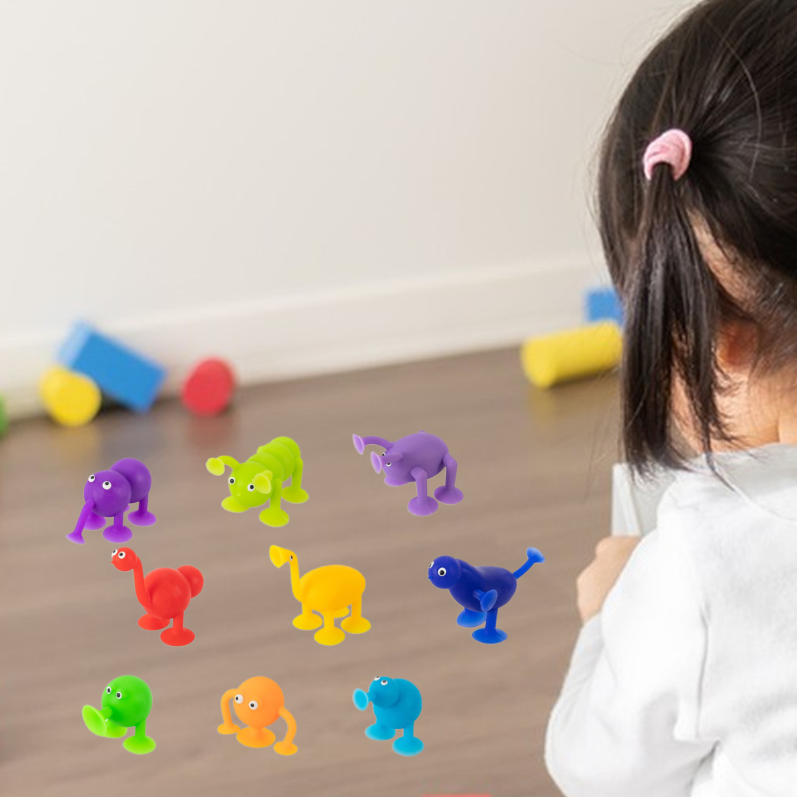 2pcs Baby Sucker Toys Stacking Educational Toys Children Animal Sucker ...