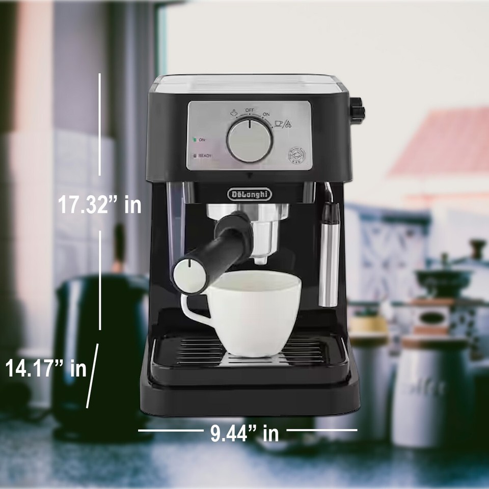 De'Longhi Stilosa Manual Espresso Machine - Black/Stainless - EC260BK ...