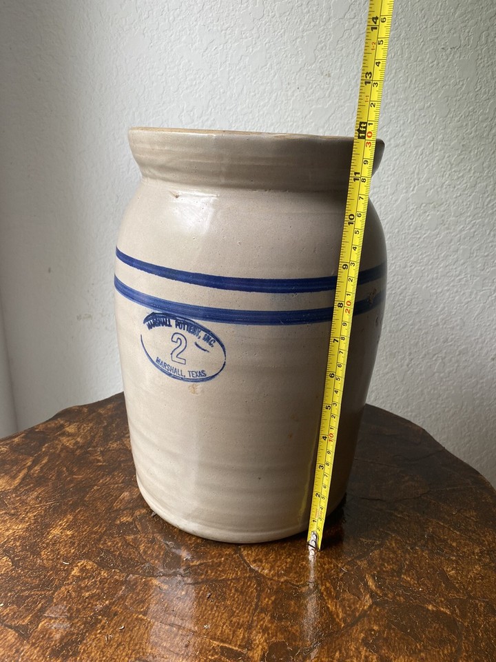 Vintage Marshall Pottery Texas Stoneware Number 2 Crock Butter Churn ...