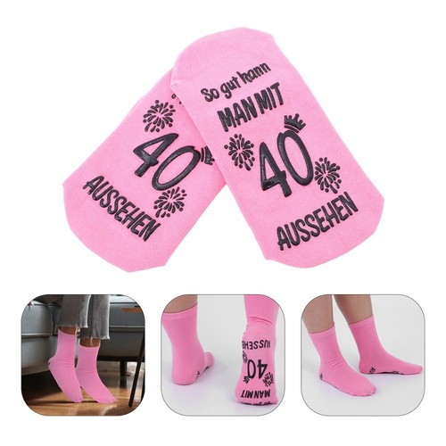 40th Birthday Socks for Women Novelty Grippy Socks Funny Unique ...