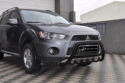 MITSUBISHI OUTLANDER BLACK AXLE NUDGE A-BAR BULL BAR GUARD 2007-2012 ...