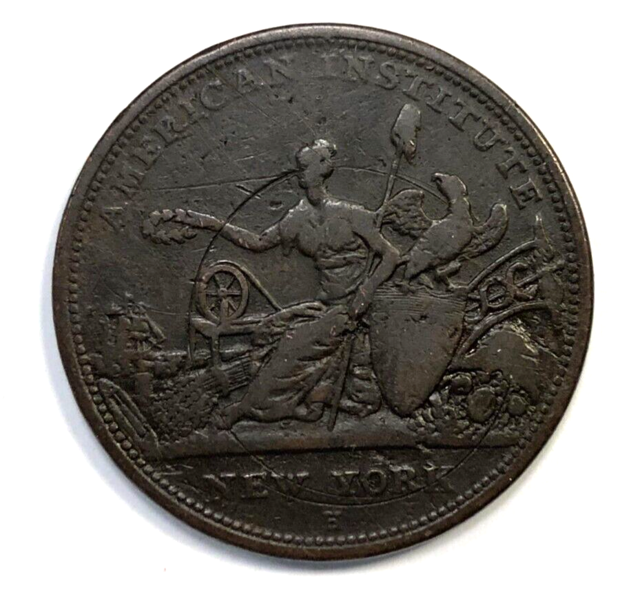 1833 American Institute Medal Robinson's Jones & Co HT-152 Hard Times ...