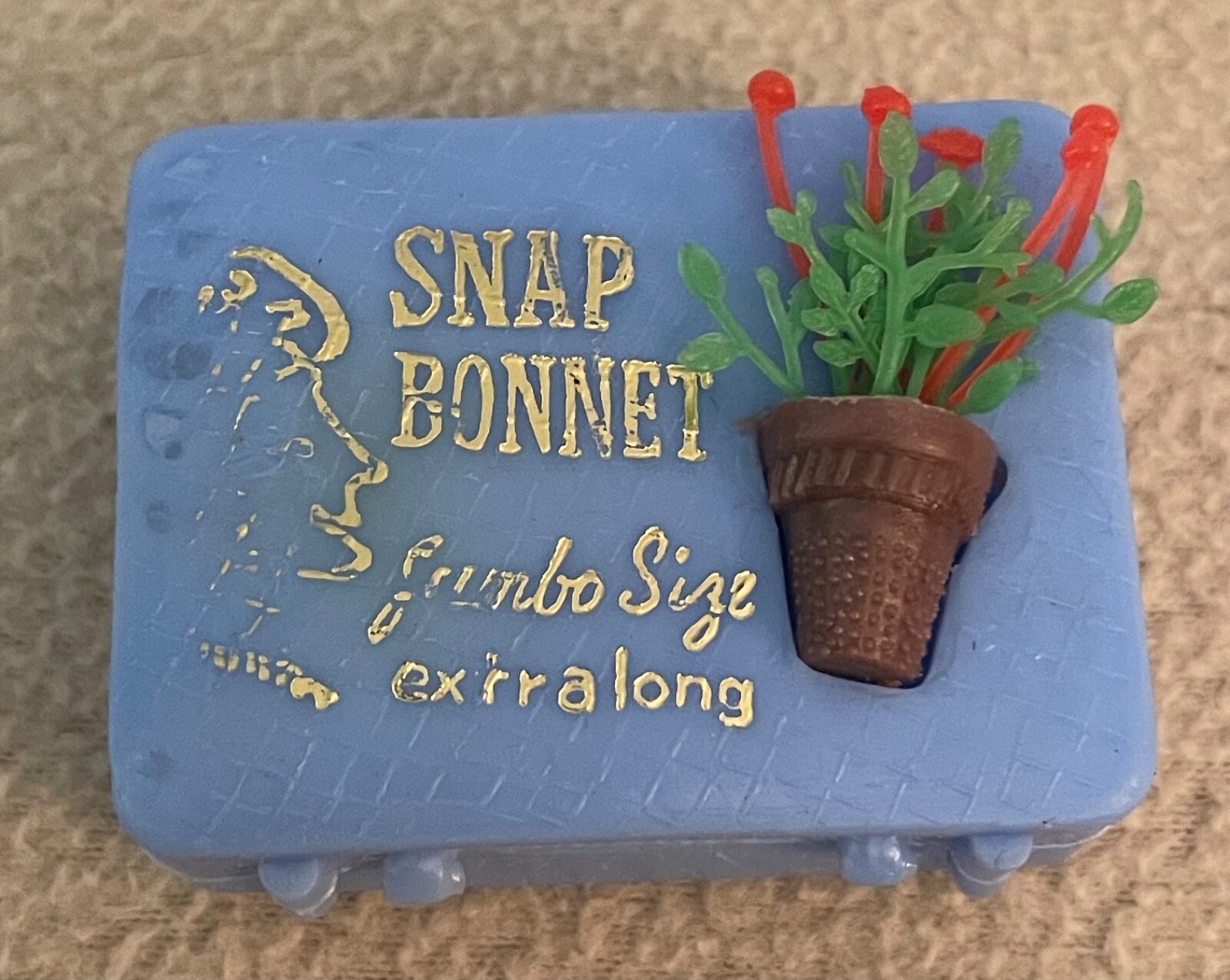 Vintage 1960's Snap Bonnet Rain Hat Jumbo Extra Long Mini Plastic ...