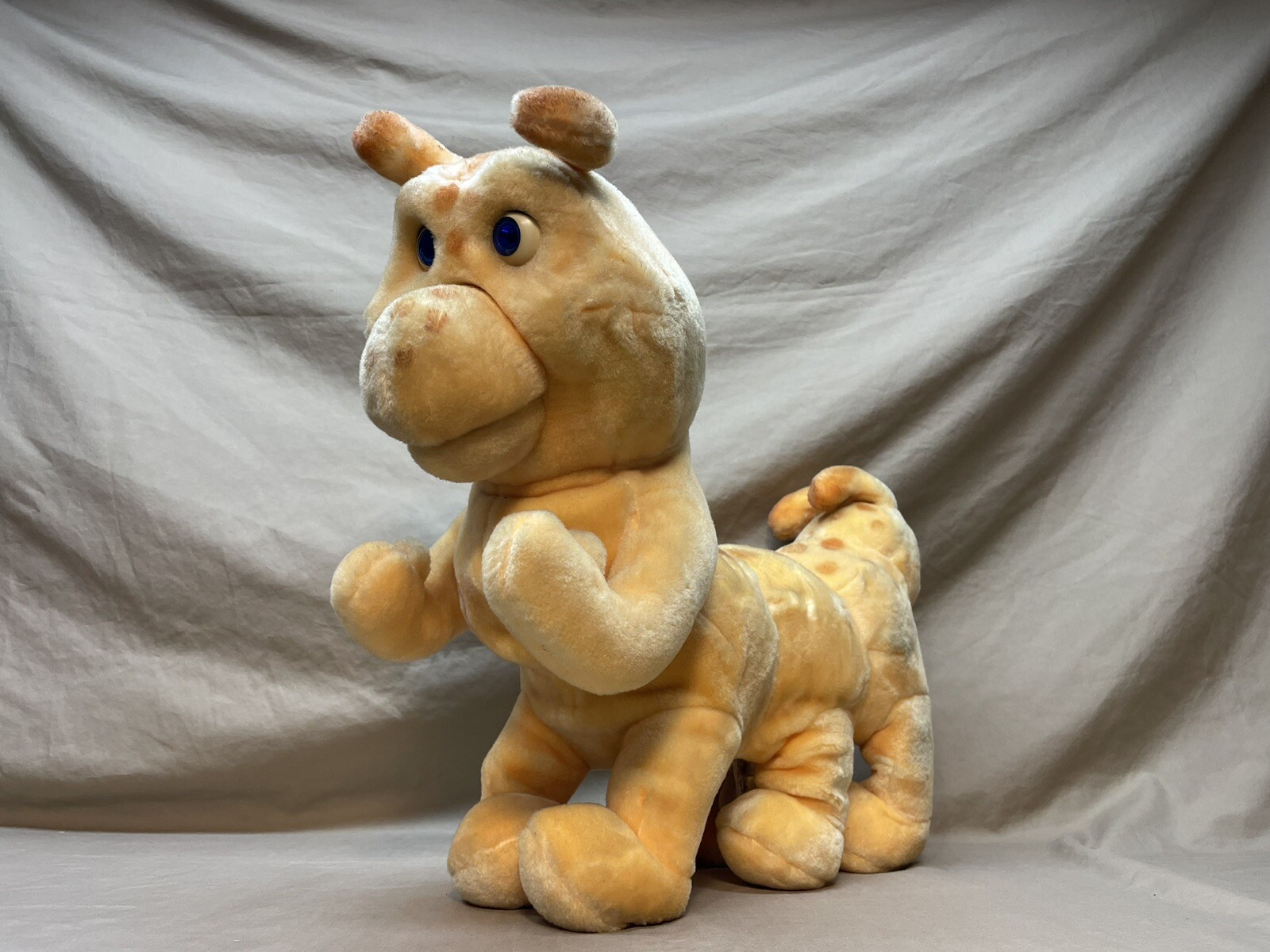 Vtg 1985 GRUBBY Caterpillar Teddy RUXPIN'S Friend Large Plush Worlds of ...