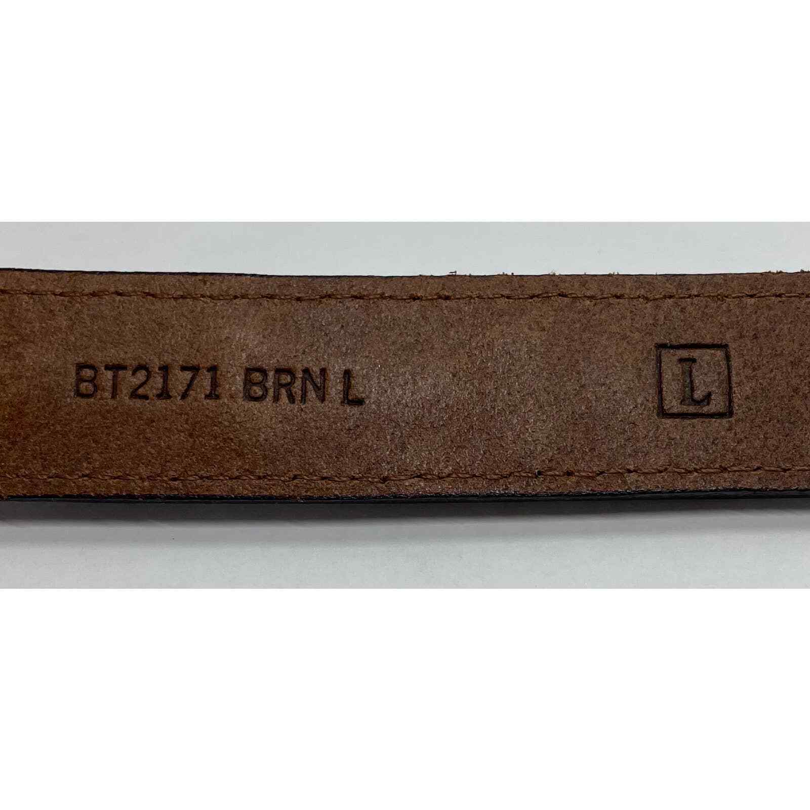 Fossil Brown Leather Segmented Belt With Silver Hardware BT2171 Size ...