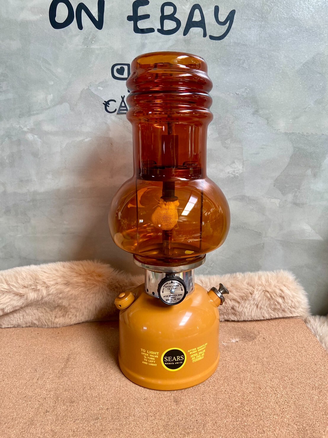 Glass Globe for Coleman 200a lantern New and unique shape Amber color ...