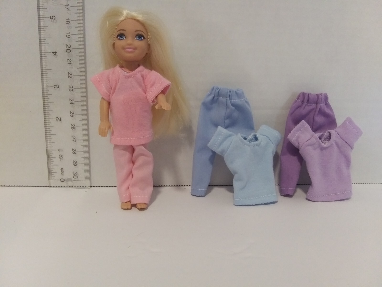 Doll Clothes Handmade to fit Chelsea Barbie doll- Lot of 3-Pants/Tops ...
